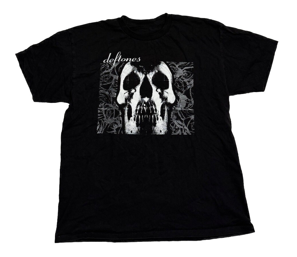 Vintage Deftones Y2K Skull & Roses Graphic Nu-Metal R… - Gem