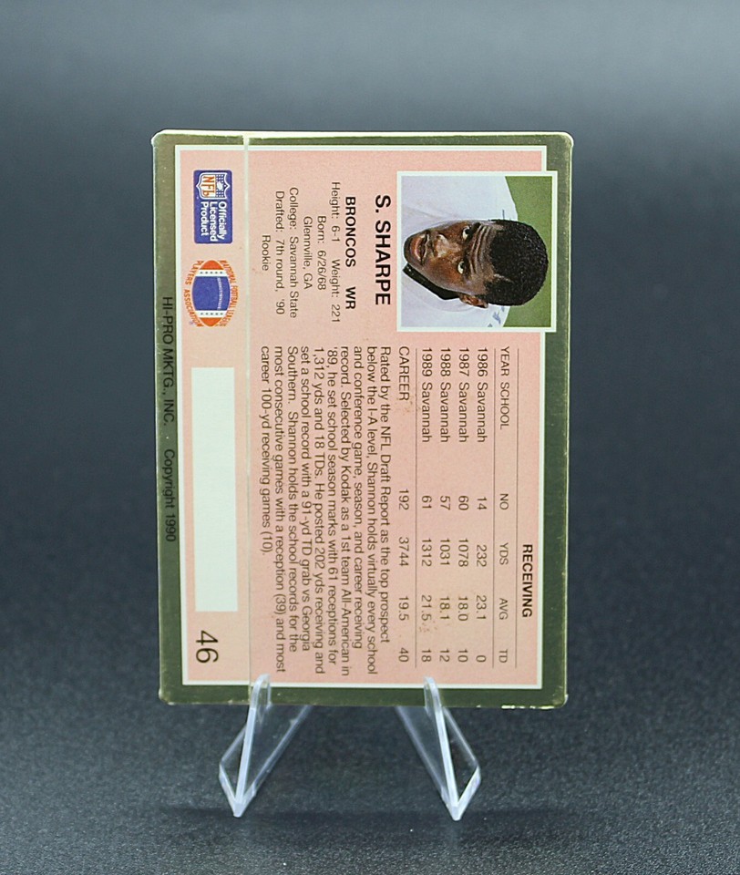 1990 Action Packed Rookie Update - #46 Shannon Sharpe (RC) | eBay