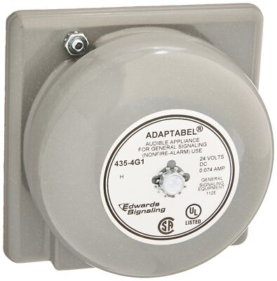 Edwards Signaling 435-4G1 Bell 4" 24 V DC 782640245224| eBay