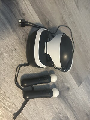 Playstation 4 PS4 VR Headset Bundle w/ Head Set, Move Controller, Cam ...