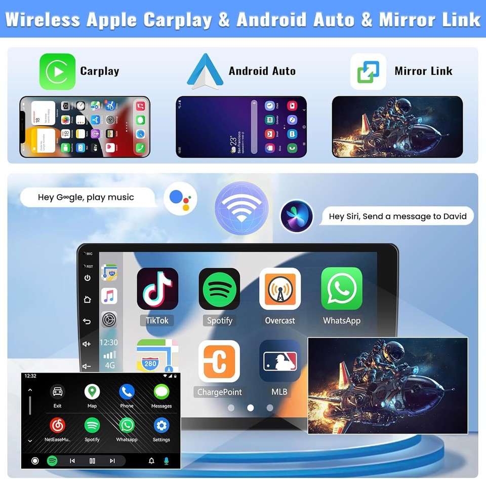 6.86" ANDROID 13 CARPLAY FOR 2000 2001 2002-2005 DODGE NEON CAR STEREO ...