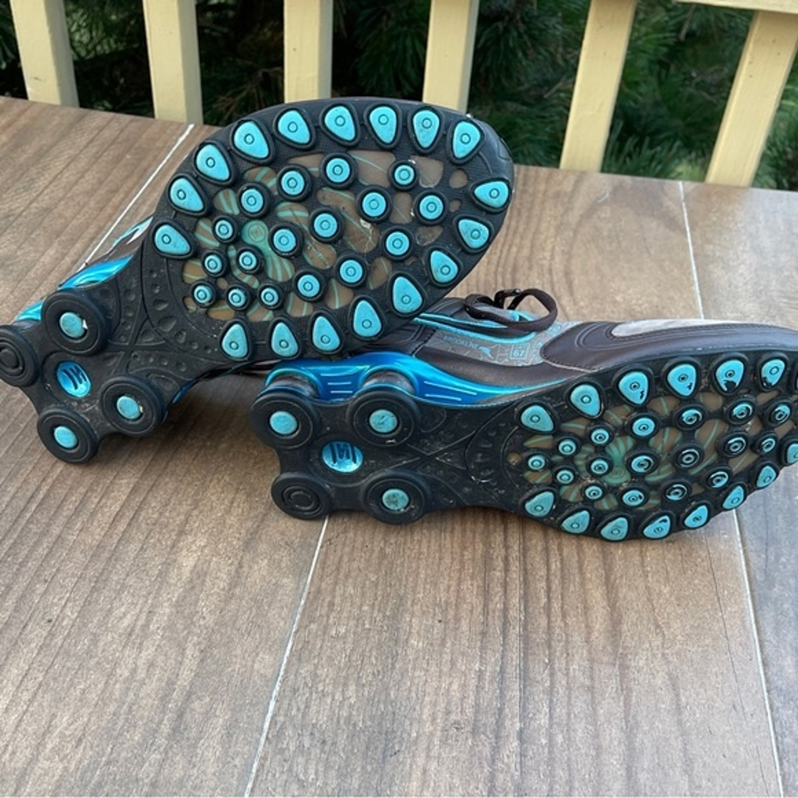 RARE VINTAGE NIKE SHOX ROUTE 66 TENNIS SHOE BROWN/MET… - Gem