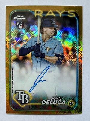 2024 Topps Chrome Logofractor Jonny Deluca GOLD Refractor /50 Auto ...