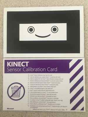 Replacement Official Xbox 360 Kinect Calibration Card **FREE UK POSTAGE ...