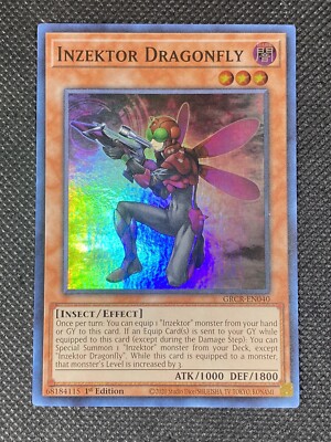 YuGiOh! - Inzektor Dragonfly GRCR-EN040 Super Rare 1st Edition Near ...
