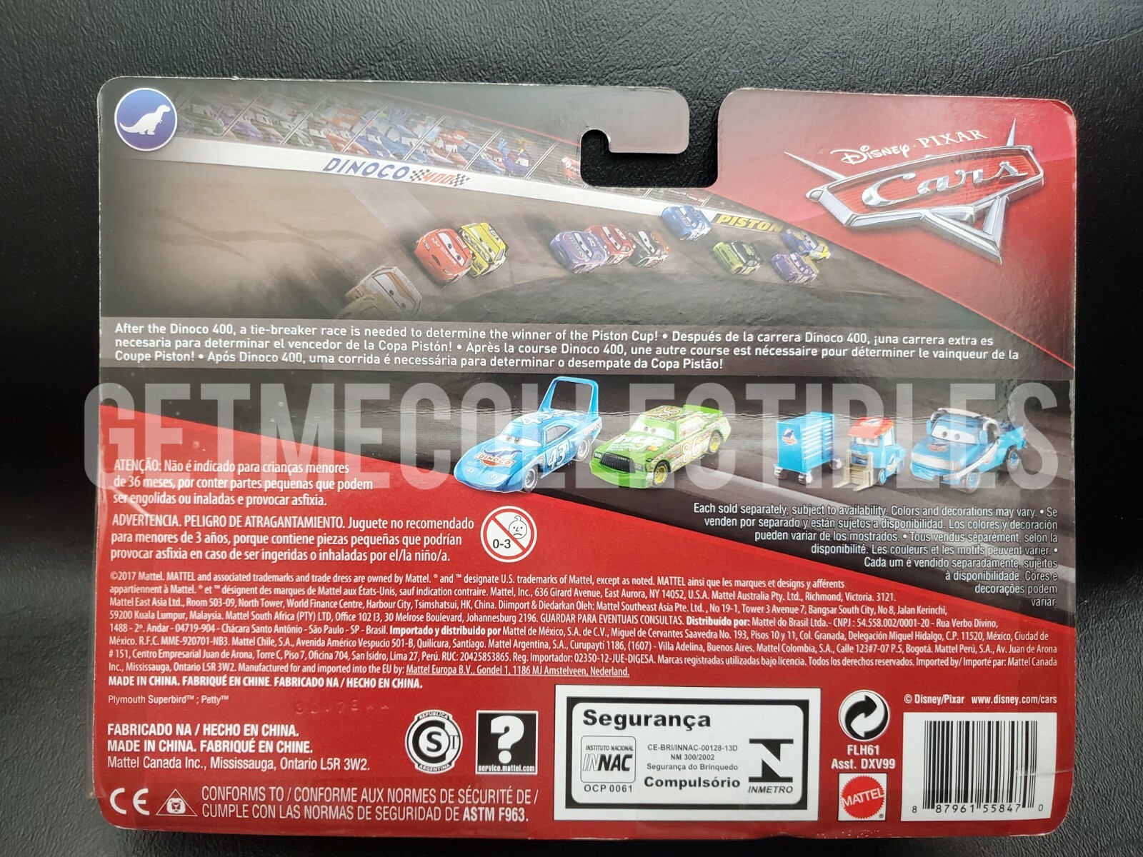 DISNEY PIXAR CARS DEXTER HOOVER GREEN FLAG CHARLIE CHECKER 2 PACK 2018 ...