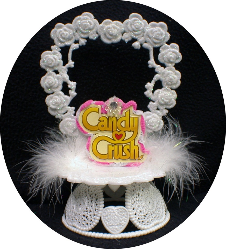 Wedding cake topper W/Saga Candy Crush Game Facebook Birthday, Groom ...