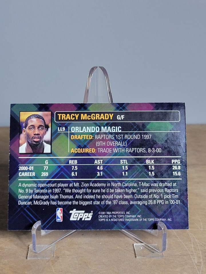 Tracy McGrady Orlando Magic 2001-02 Topps Lottery Legends #LL9 | eBay