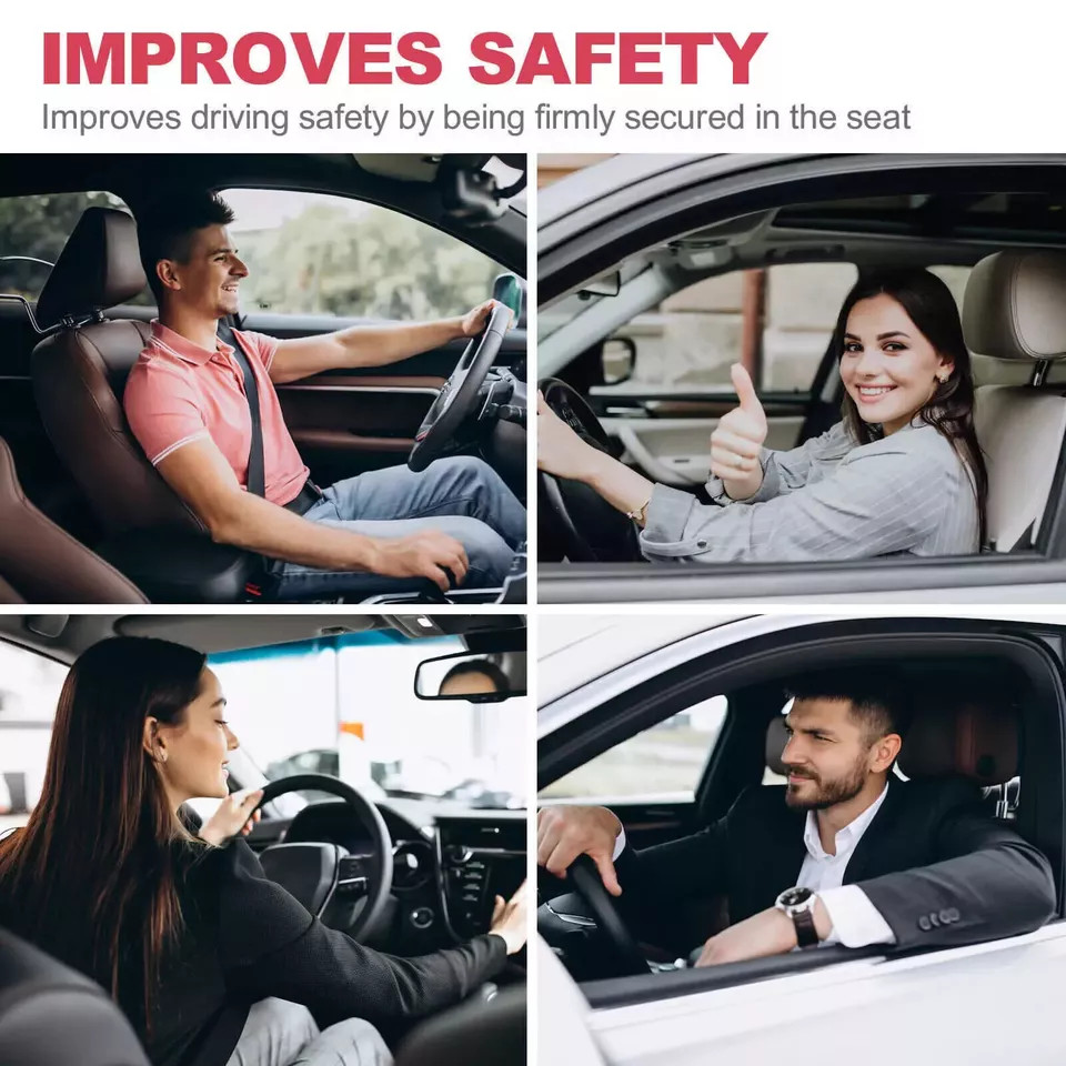 2x 3 Point Retractable Car Safety Seat Belt Lap Diagonal Belt ...