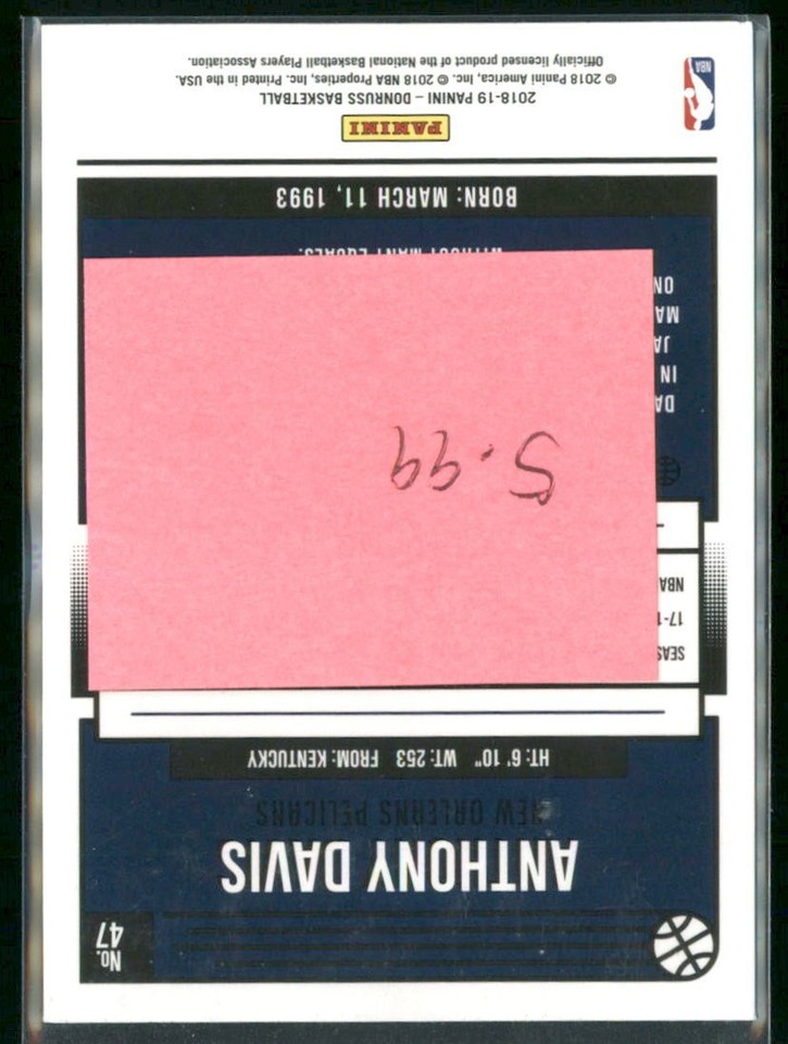 2018-19 Donruss - Anthony Davis Green #47 | eBay UK