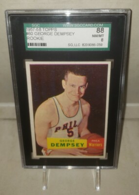 1957 Topps #60 George Dempsey Philadelphia Warriors Basketball Card SGC ...