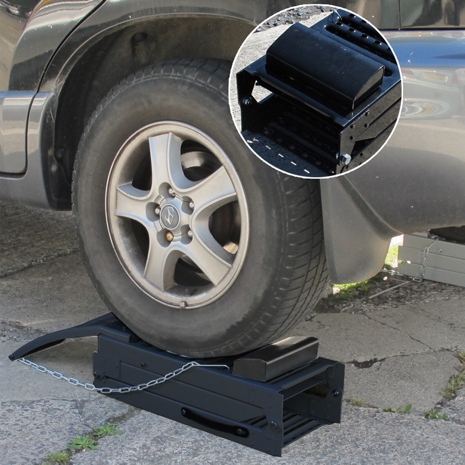 Folding Car Ramps Dual Purpose Steel Motorcycle Loading Ramp Not Alloy ...