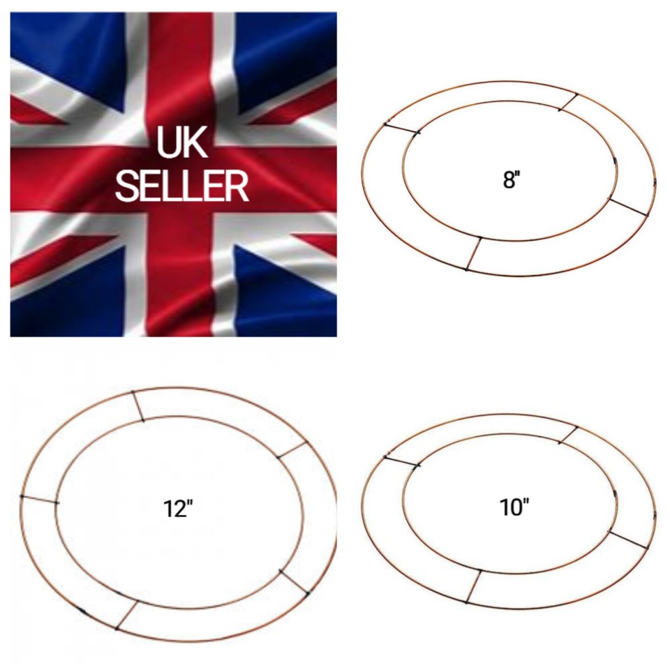 Wreath Form Ring Flat & Raised Wire Frame Christmas Funeral Rings 8 10 ...