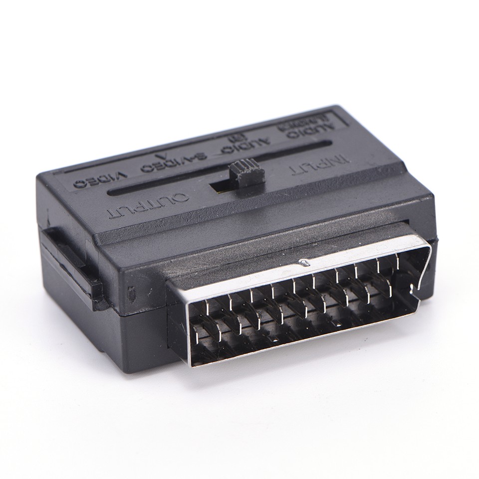 21 Pins SCART Male Plug To 3 RCA Female AV TV Audio Video Adaptor ...