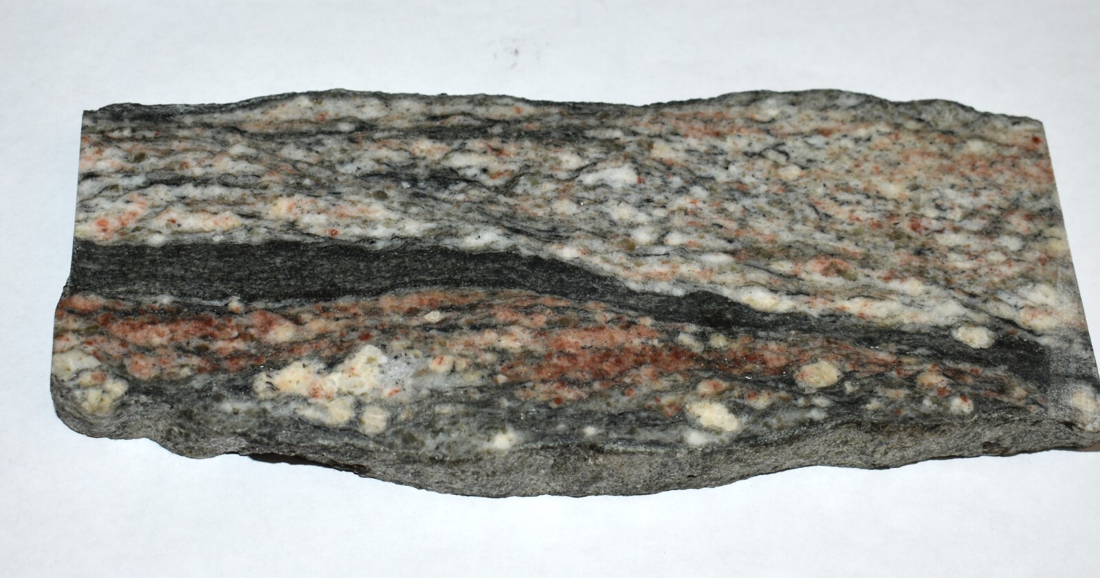 Mica-Schist Pink Feldspar Ore Polished Slab Blue Ridge North Carolina ...