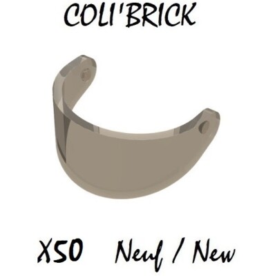 Lego 2447 - 50x Visière / Minifig headgear visor - Trans Black - 35334 ...