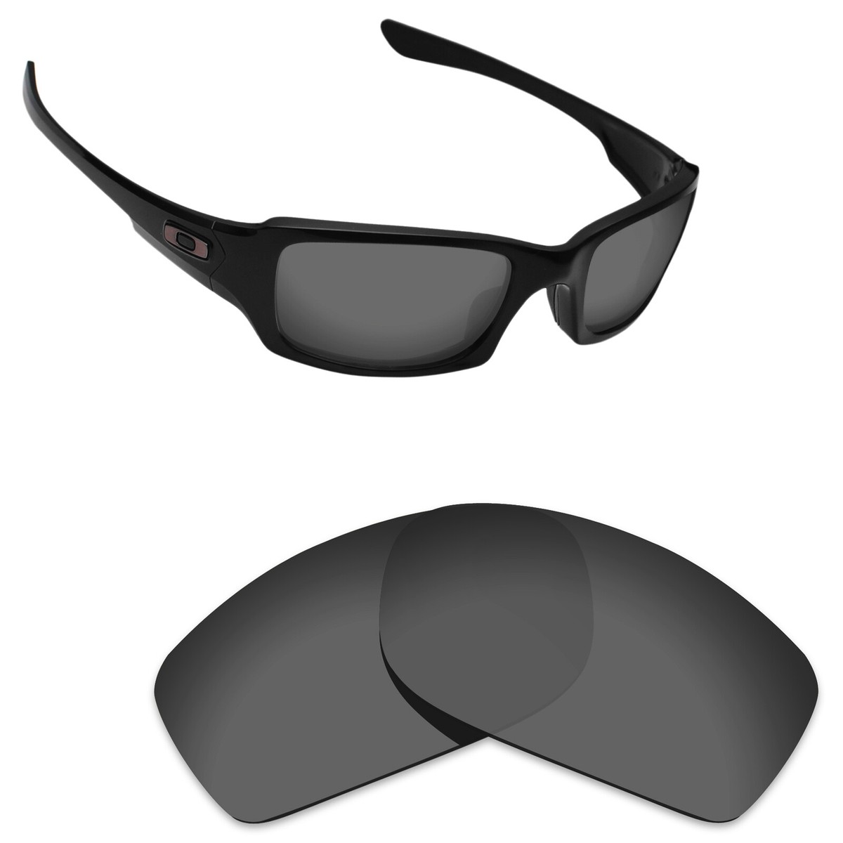 Fives Squared® Grey Lenses, Polished Black Frame