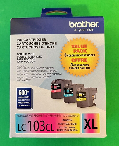 GENUINE Brother LC-103 XL Ink Cartridge Combo for MFC-J4410DW J4510DW ...