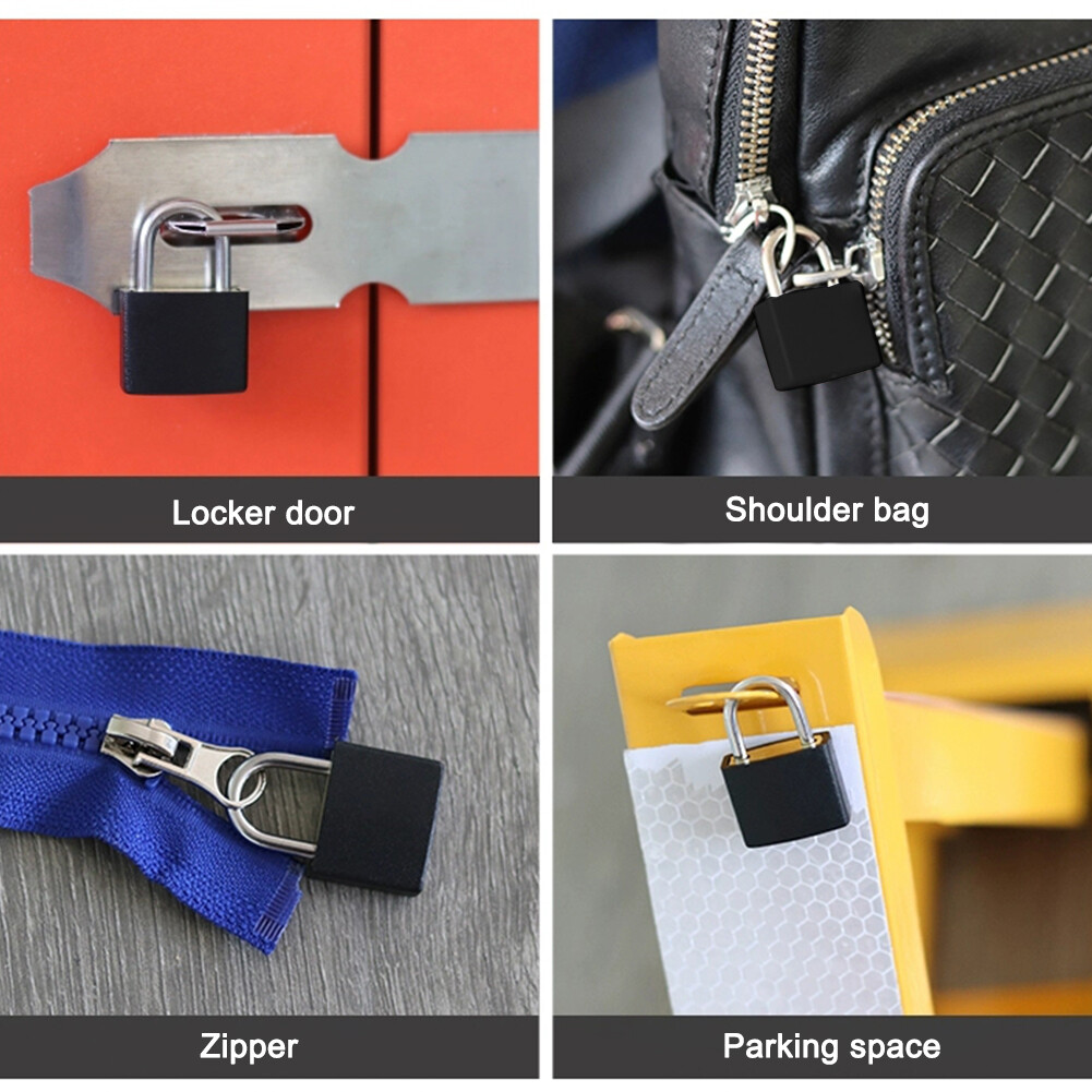 3pcs 42mm Sturdy Small Padlock Hardware Lockers With Keys Portable Zinc ...