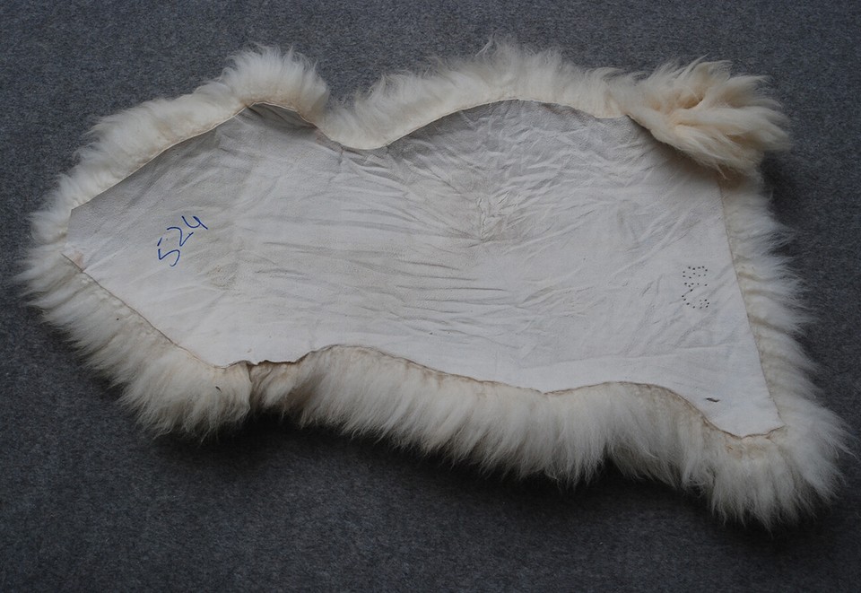 100% Natural Ivory Fur Sheep Skin Rug Luxury Throw Silky Warm Floor Mat ...