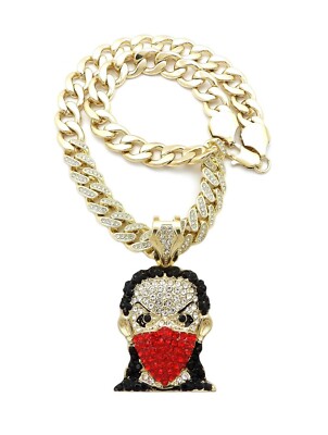 ICE BLING CUBAN CHAIN WITH BOONDOCK RILEY PIECE | eBay