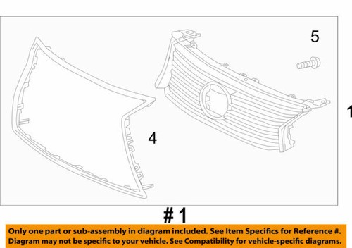 53100-50501 Toyota Grille, radiator 5310050501, New Genuine OEM Part | eBay