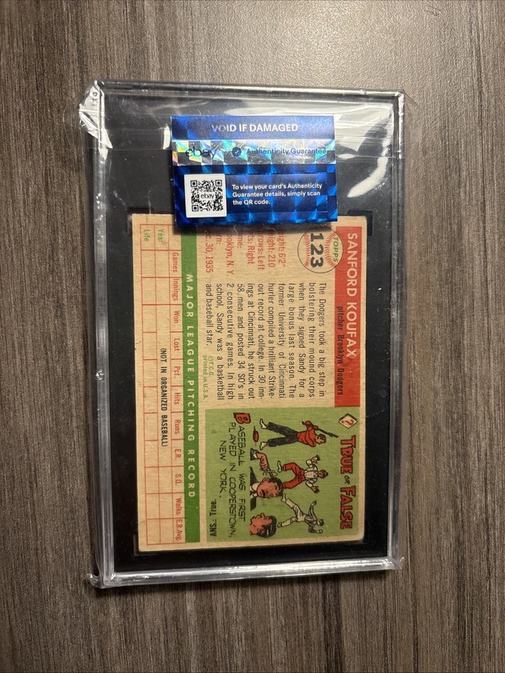 1955 Topps - Sandy Koufax #123 (RC) | eBay