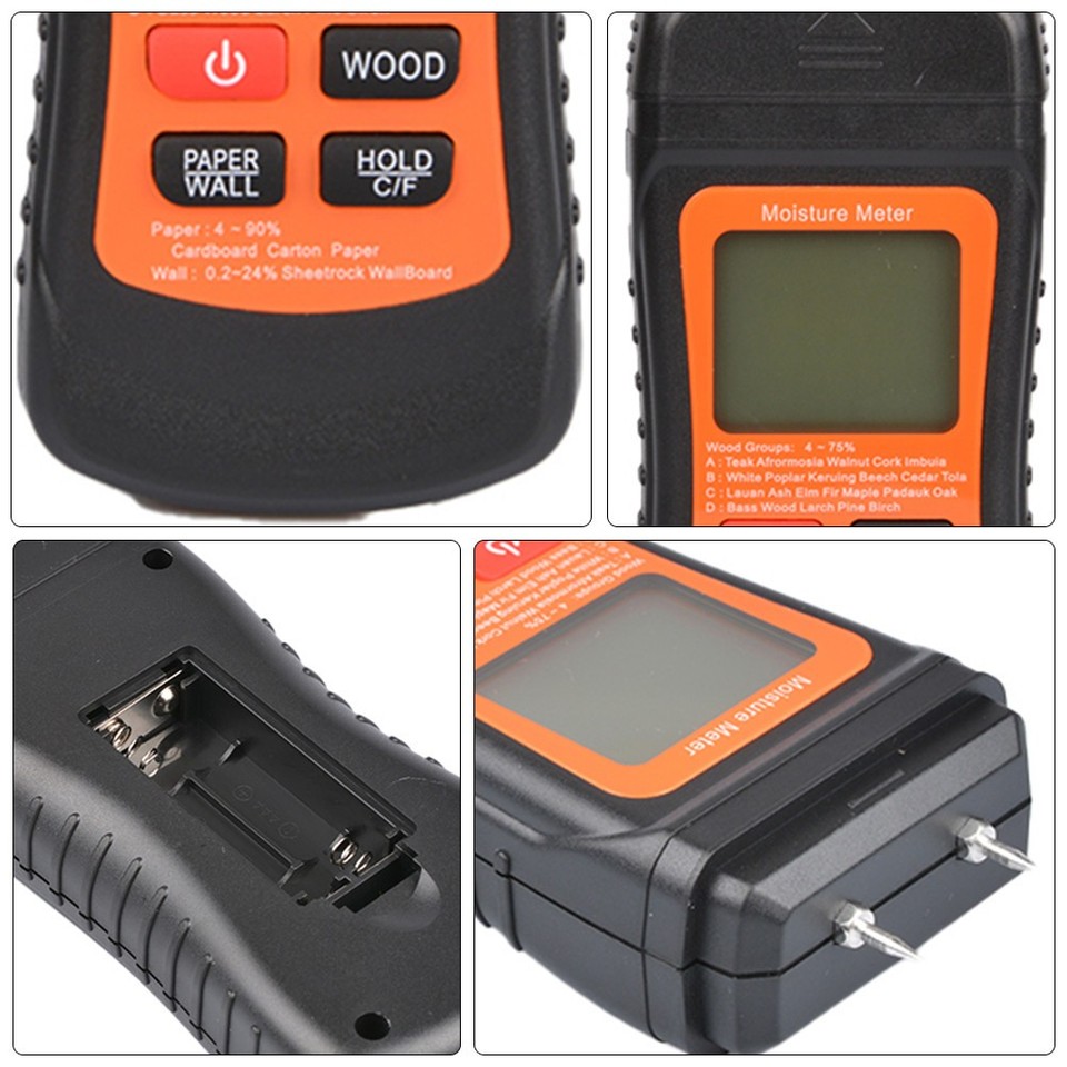 Plastic Moisture Meter Wood Test Drywall Damp for Walls Detector | eBay UK