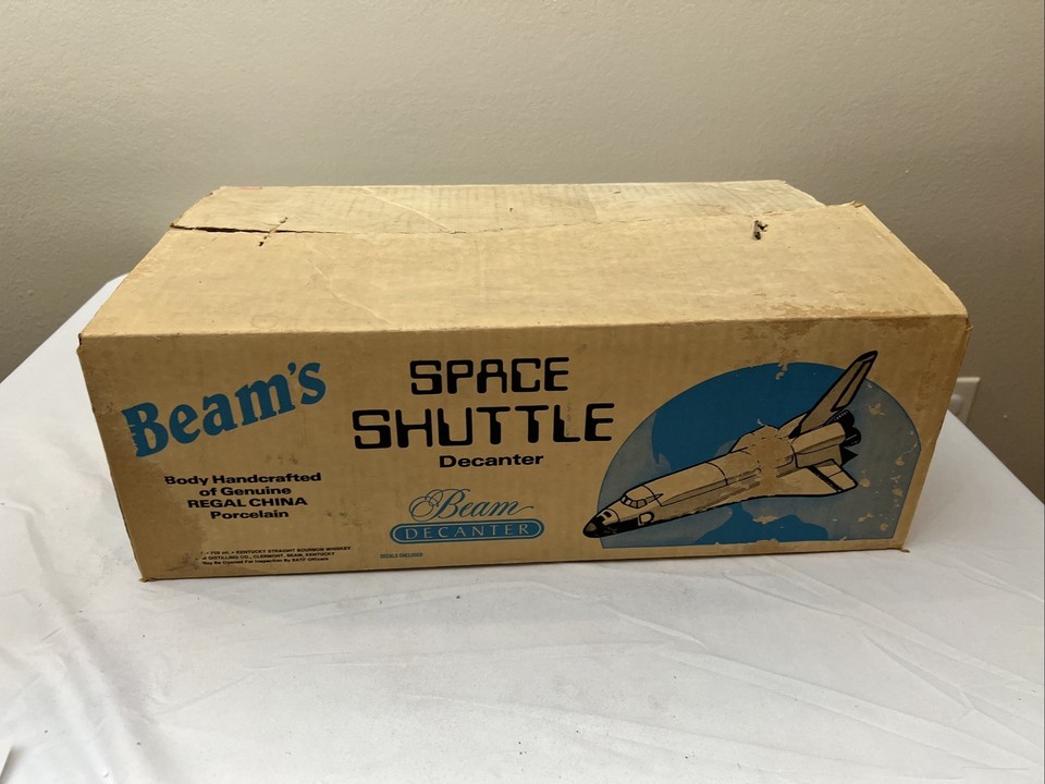 1986 Jim Beam Space Shuttle Decanter Enterprise with Stand & Original ...