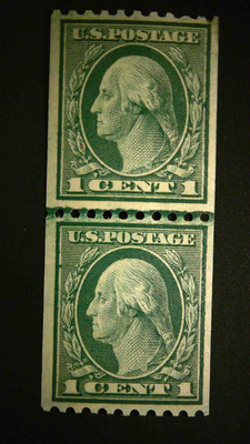U S Stamps Scott 448 one cent Washington MNH joint line pair cv 170.00 ...