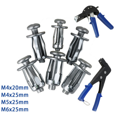 Heavy Duty Cavity Anchors Brolly Plug Hollow Wall Metal Plasterboard ...