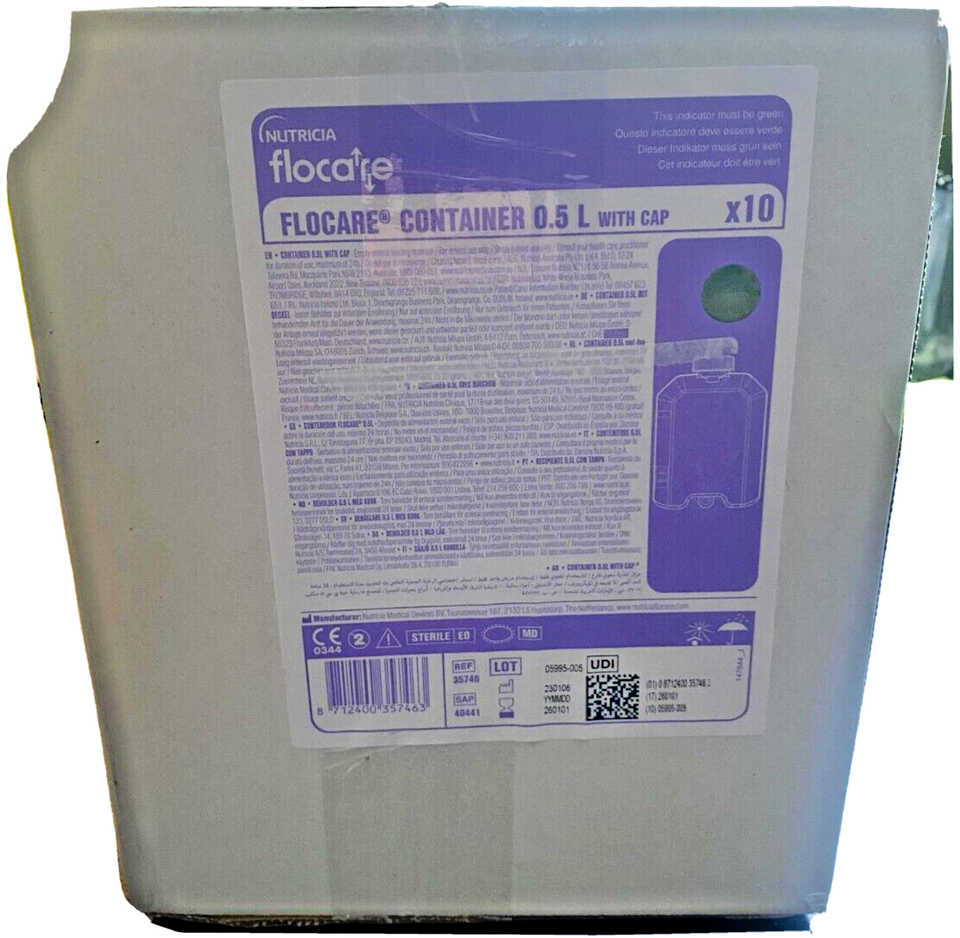 NUTRICIA FLOCARE CONTAINER 0.5 L WITH PACK CAP X 10 FREE POSTAGE | eBay UK