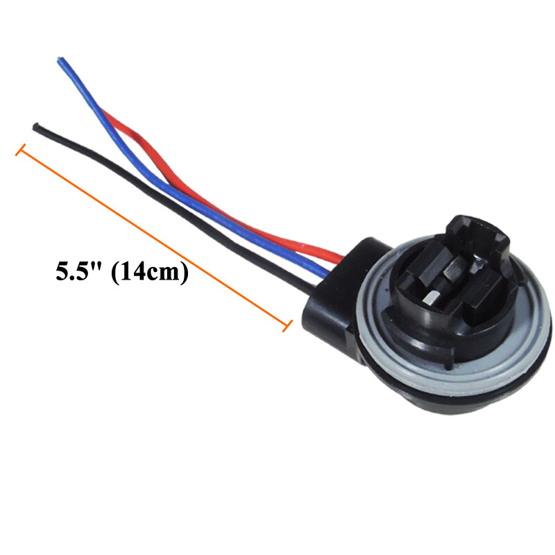 4pcs 3157 3057 4157 3457 Brake DRL Turn Signal Light Socket Wire ...