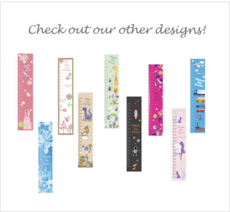 Personalised Cute Zoo Animals Measuring Height Growth Stickers Chart ...