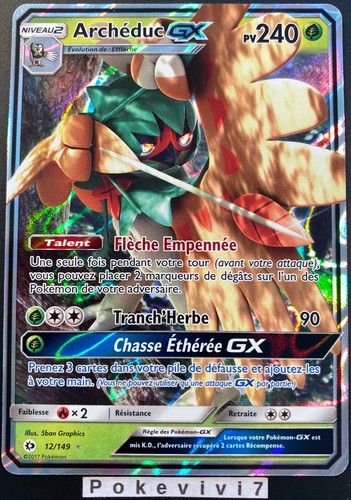 Carte Pokemon ARCHEDUC 12/149 Holo GX Soleil et Lune 1 SL1 FR NEUF | eBay