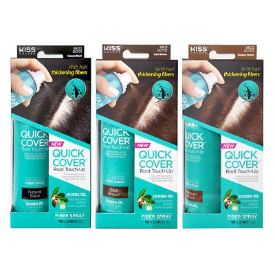 KISS QUICK COVER ROOT TOUCH UP THICKENING FIBER SPRAY #QCF TEMPORARY ...