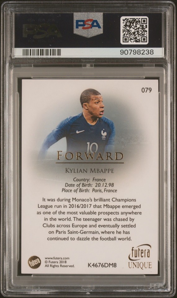 2017 Futera Unique #79 Mbappe Rookie Gem Mint Psa 10 | eBay