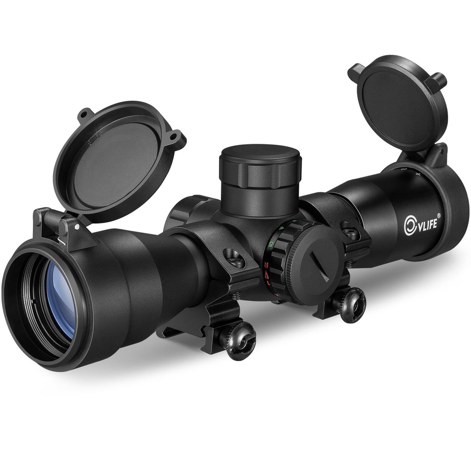 Compact 4x32 Crossbow Scope with R/G Illuminated Rangefinder Compound ...