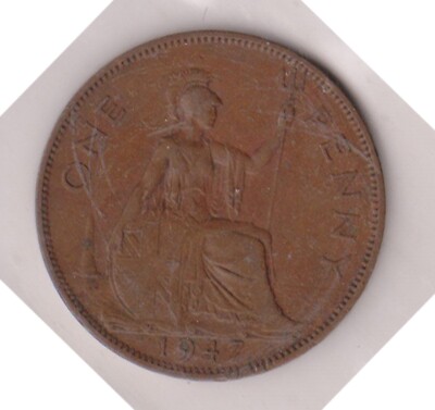 (H209-141) 1947 GB 1d mint lustre coin (EP) | eBay