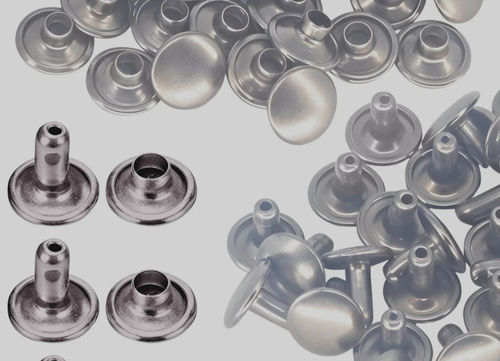 200pcs Double Cap Rivets 10mm Studs Leather Craft Repair Tubular Stud ...