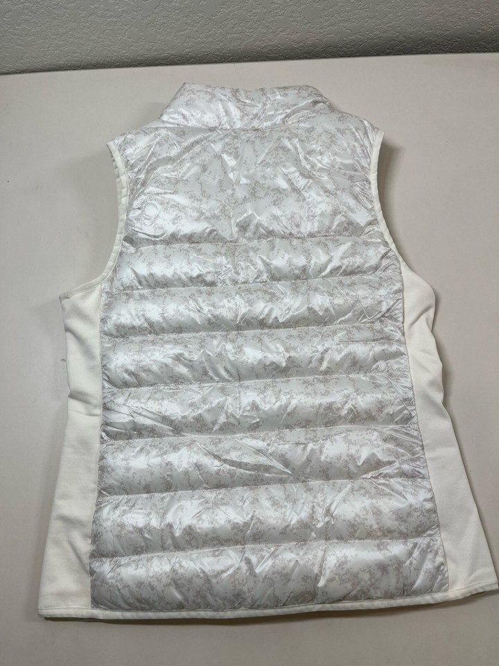 Ivory Fabletics Puffy Casual Vest Women's Size S Small | eBay
