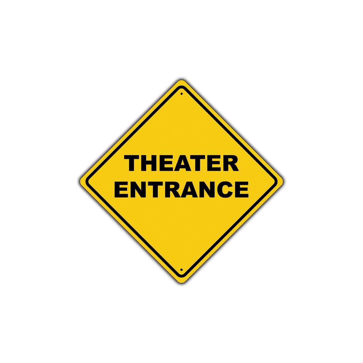Theater Entrance Diamond Sign Cinema Theater Decor Notice Aluminum