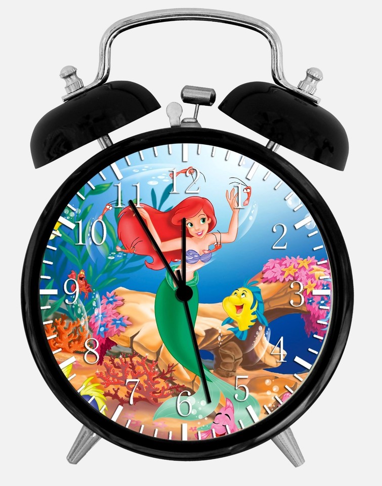 Little Mermaid Ariel Alarm Desk Clock 3.75" Home or Office Decor W152 ...