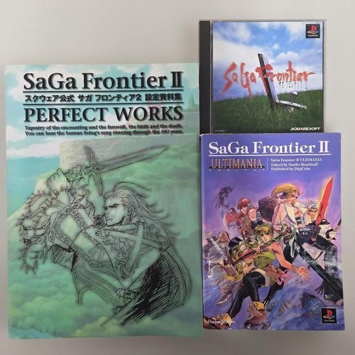 Saga Frontier 2 Art Book Set with Strategy Guide Square Enix PS game ...