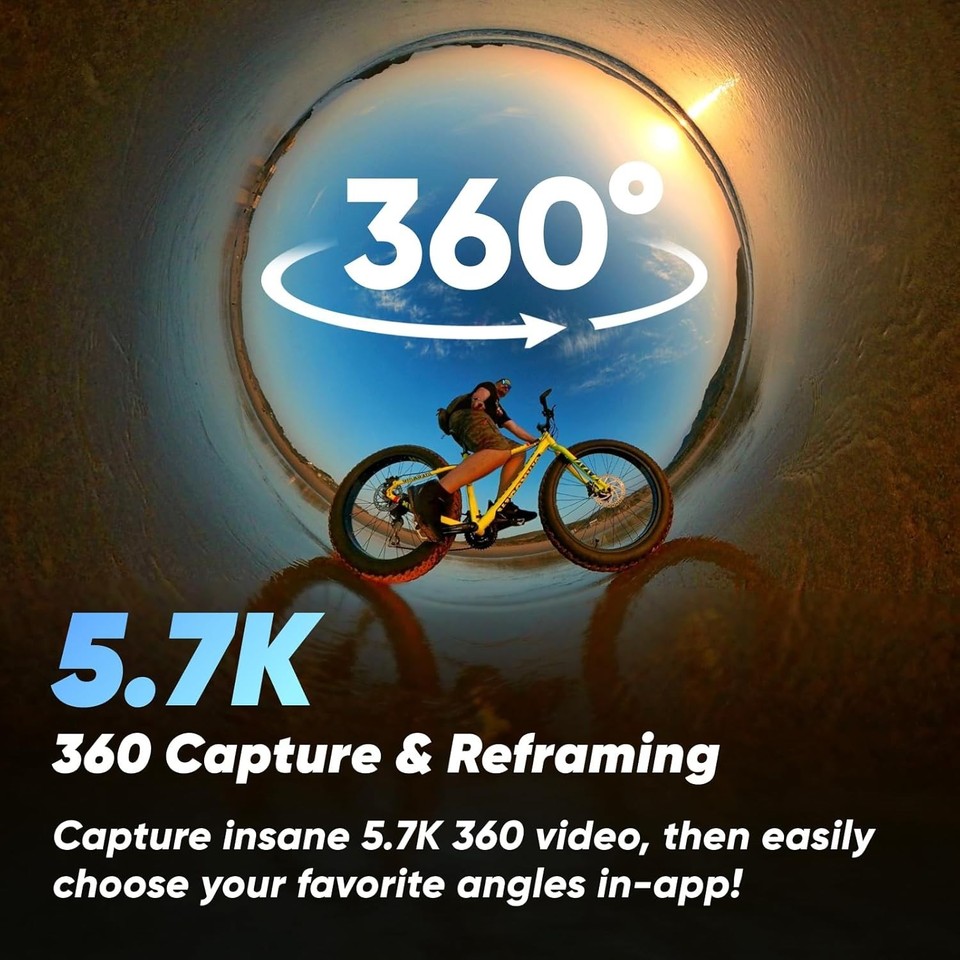 Insta360 X3 5.7K 360 AI Action Camera 4k Waterproof Touchscreen Open ...