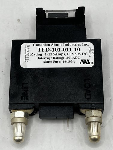 Canadian Shunt TFD-101-011-10 Disconnect Fuse 1-125 Amp 80V Lot of 8 ...