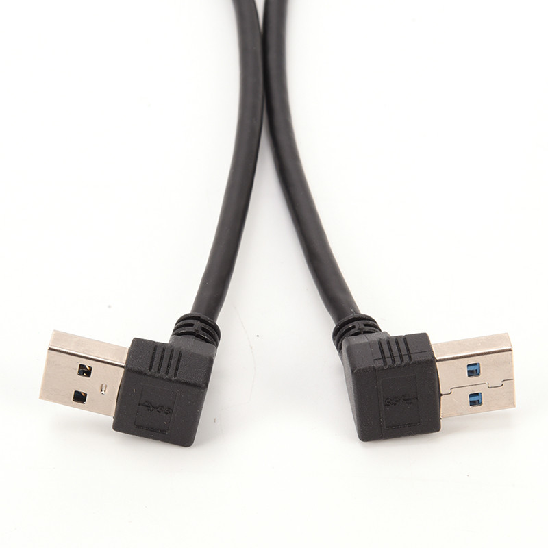 USB 3.0 Angle 90 Degree Extension Cable Male to Female Adapter Cord ...