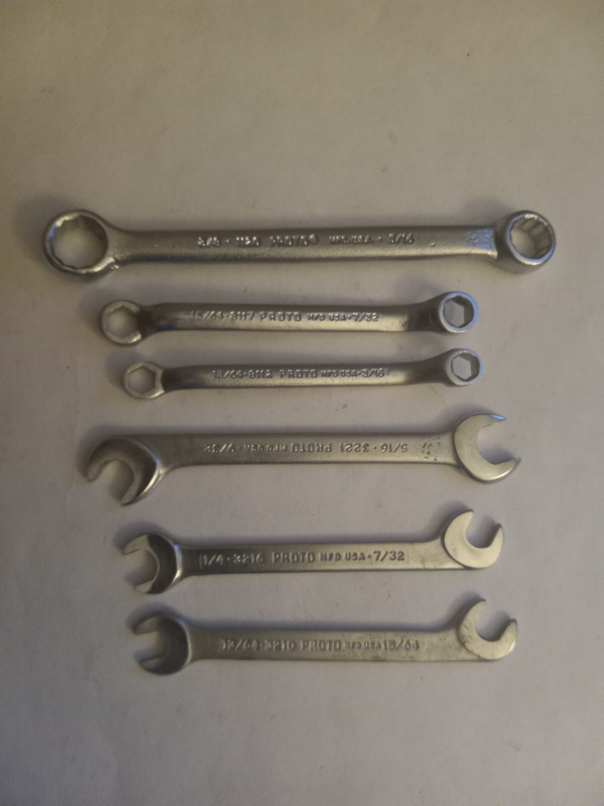 Proto USA Small Wrench Set, 6 Piece SAE | eBay