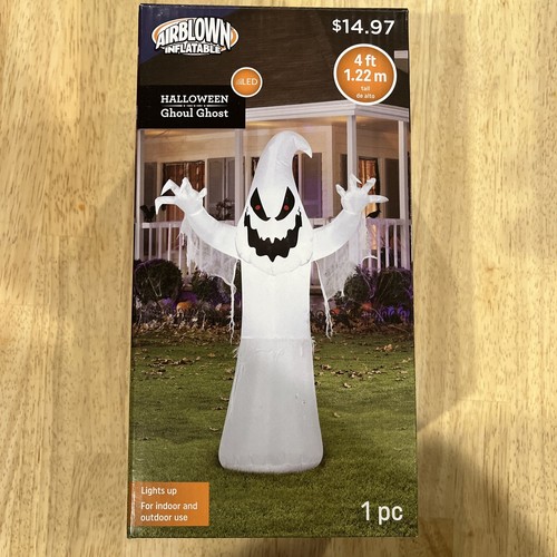 Gemmy Airblown Inflatable 4' Ghoul Ghost Halloween Yard Decor Indoor ...