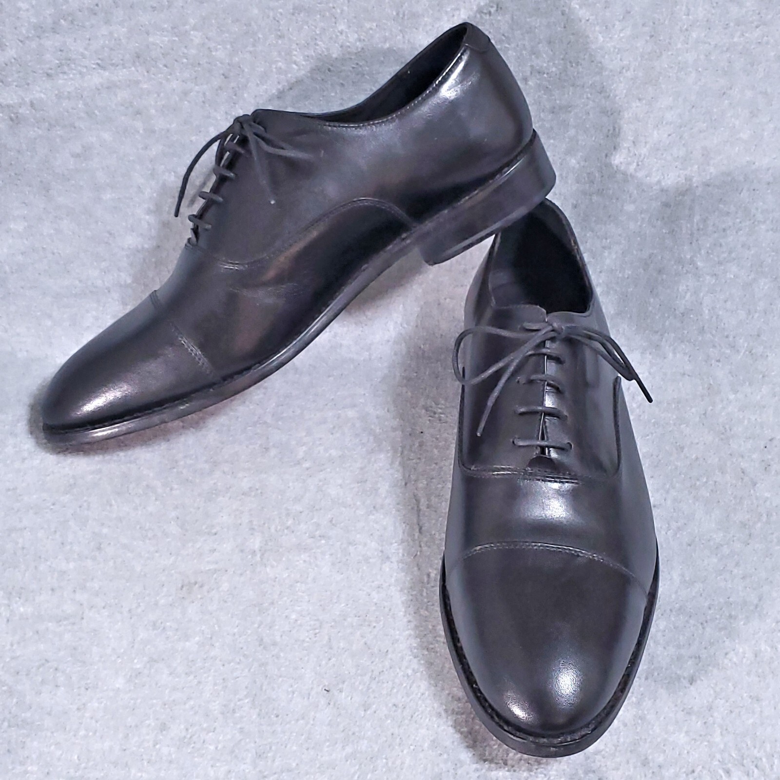 ANTHONY VEER MENS SHOE 11 M NEW CLINTON ESSENTIALS BLACK LEATHER CAP ...